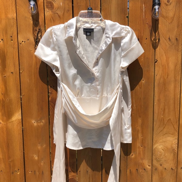 Apostrophe | Tops | Vintage Y2k Apostrophe Cream Silk Blouse | Poshmark